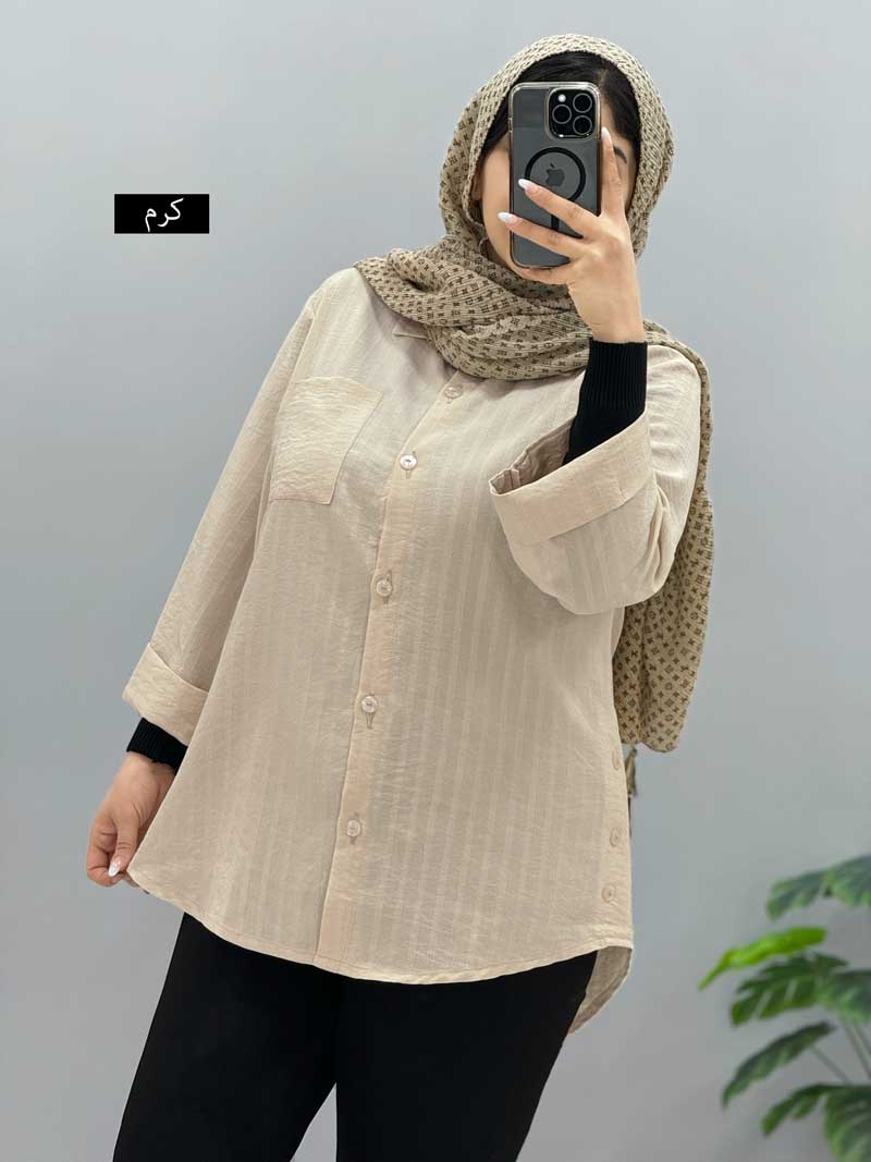 شومیز مانتویی دلارا کد 329783 – پارسیس مد